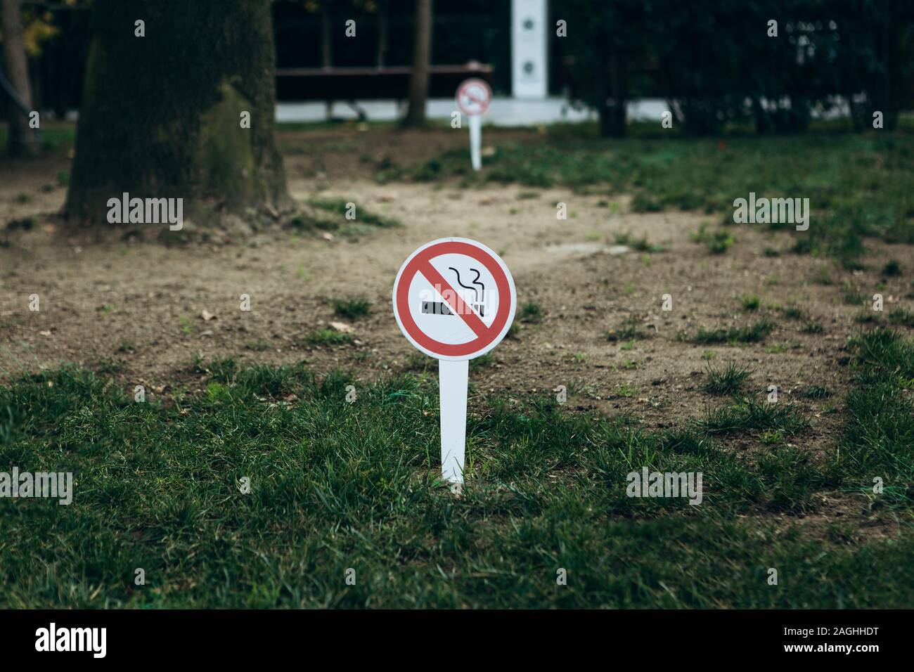 Panneau de zone sans tabac Banque de photographies et d’images à haute ...