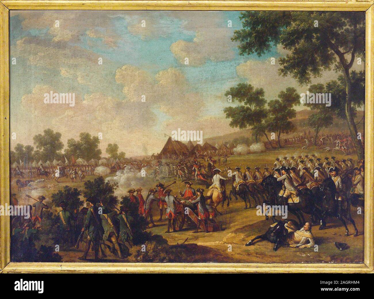 Scène de bataille de la guerre de Sept Ans. Musée : collection privée ...