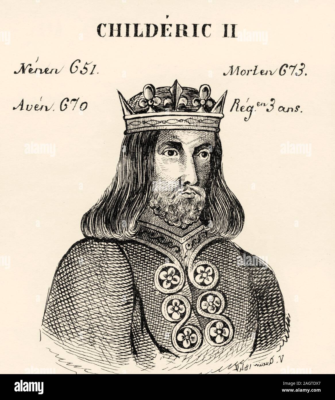 Chlothar iii ou clotaire iii Banque de photographies et d’images à ...