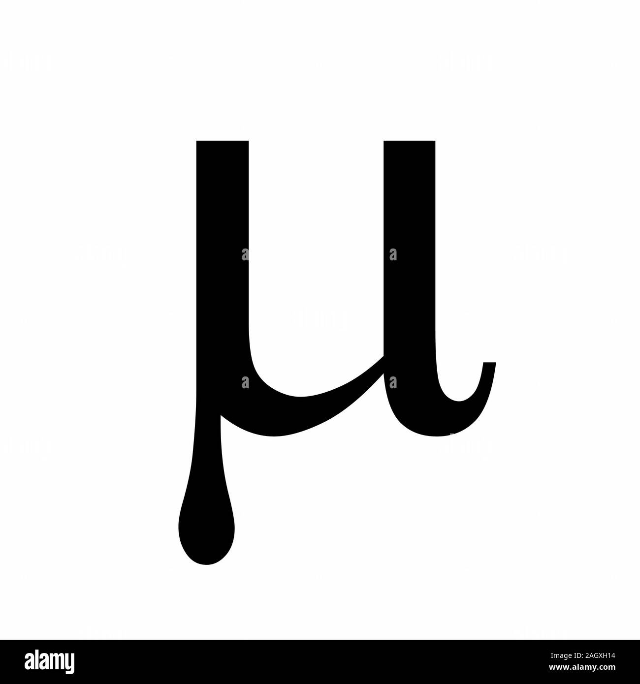 Lettre grecque mu Banque d'images vectorielles - Alamy