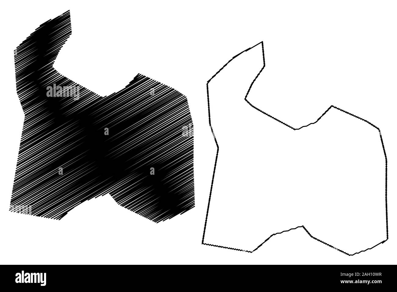 Darkhan-Uul aimags (provinces, les provinces de la Mongolie) map vector ...