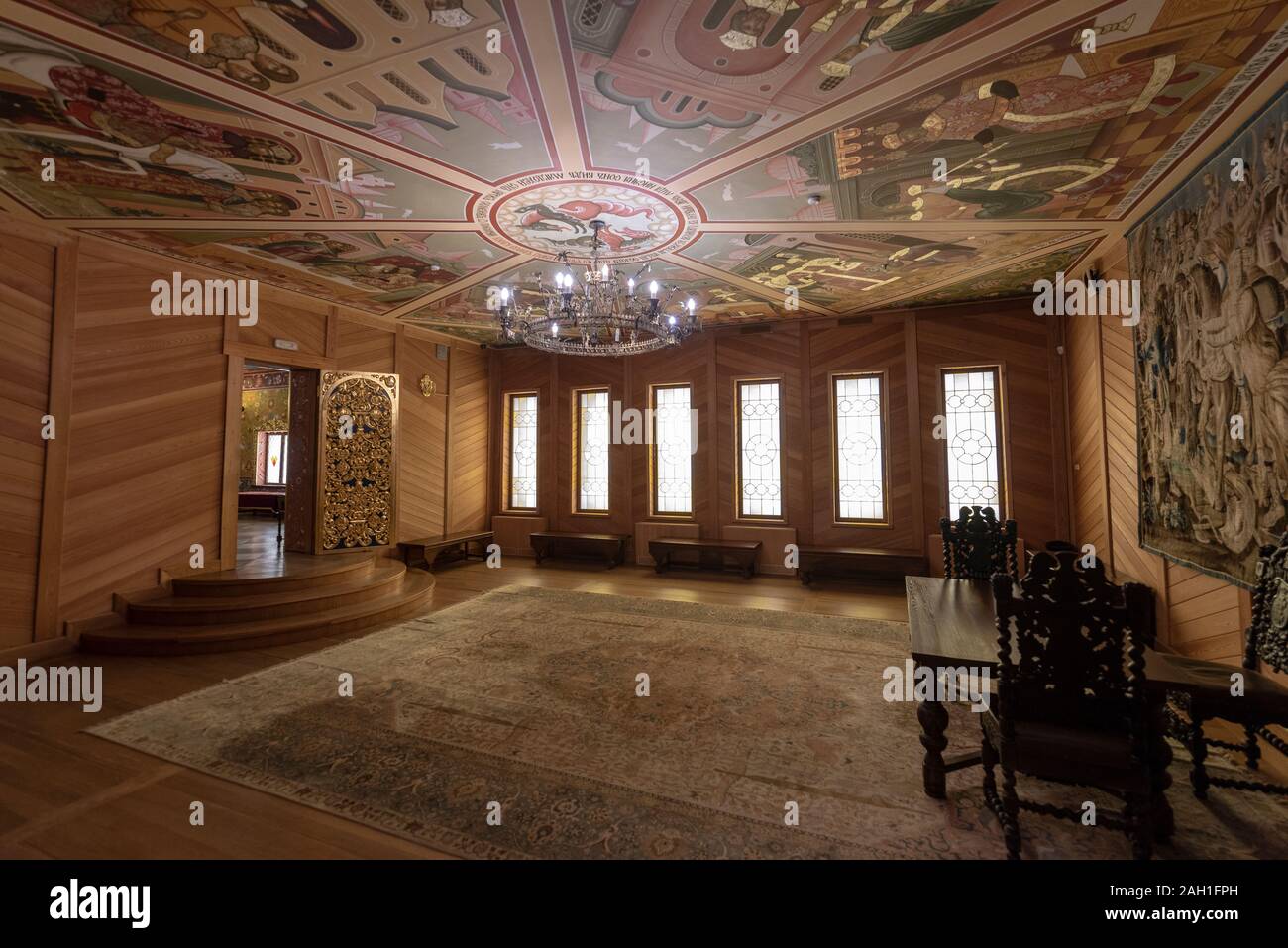 Moscou, Russie - intérieur du palais ou du château en bois (russe ...