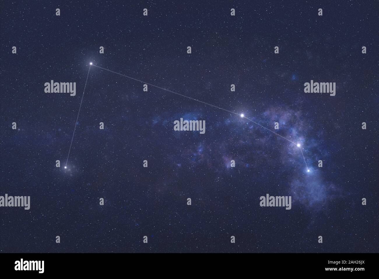 Les étoiles de la constellation du Bélier dans l'espace. Signe du ...