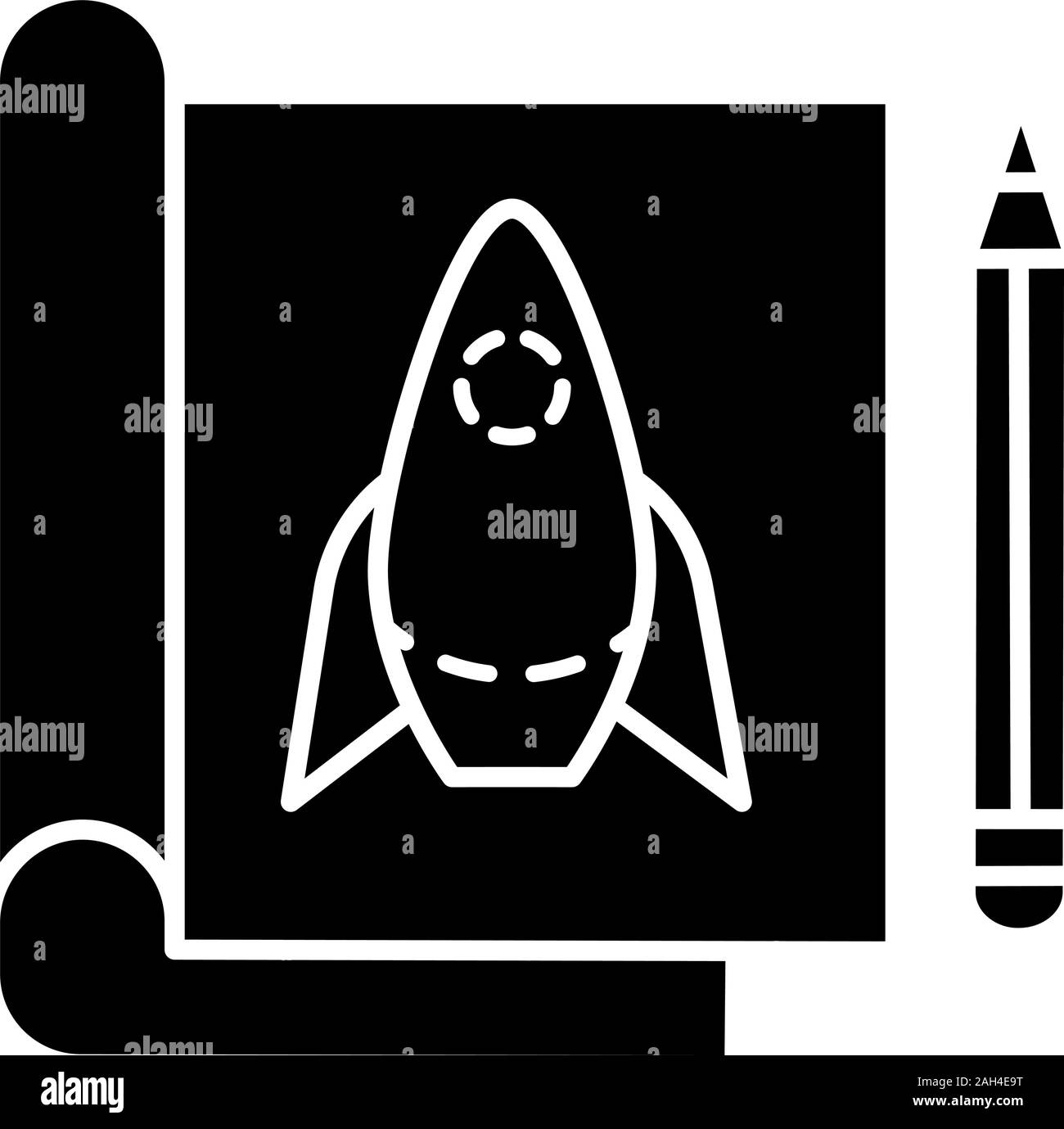 Création de prototype produit icône glyphe. La planification de ...