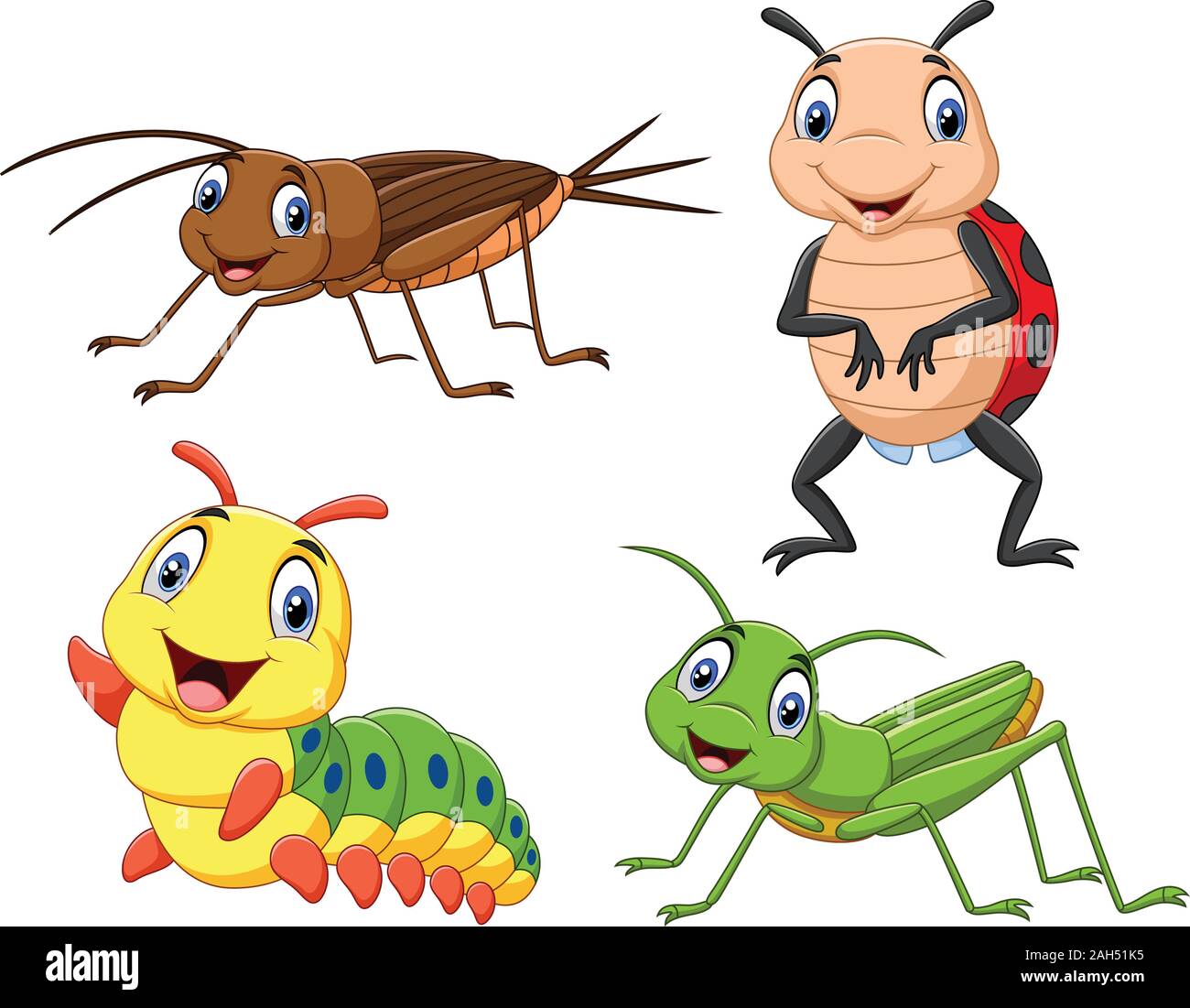 La collection d'insectes Cartoon set Image Vectorielle Stock - Alamy