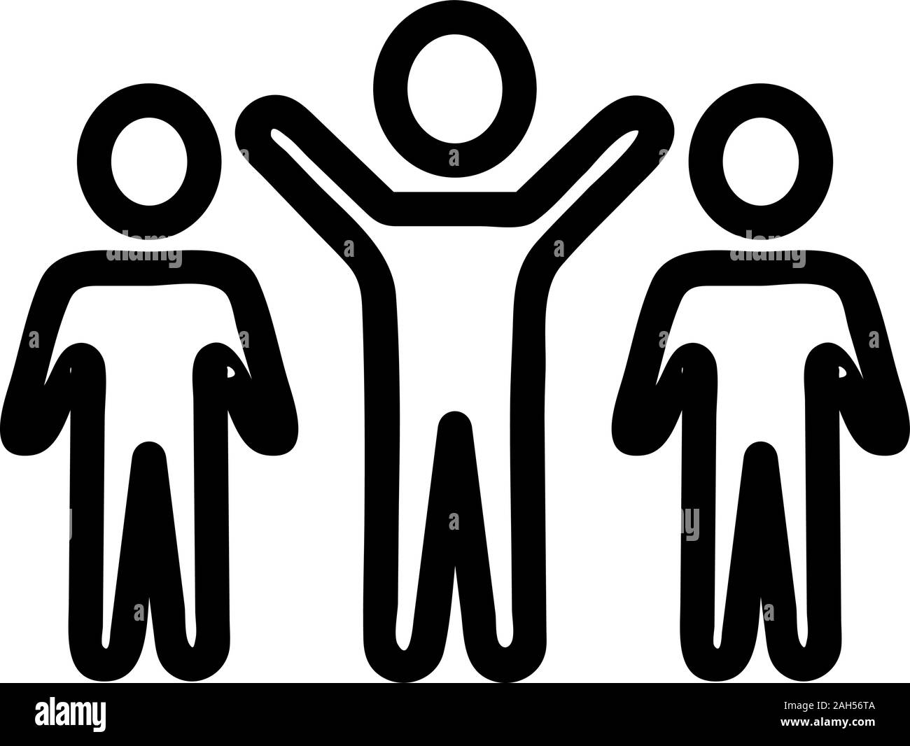 Les concurrents sont une icône vecteur. Illustration symbole contour ...