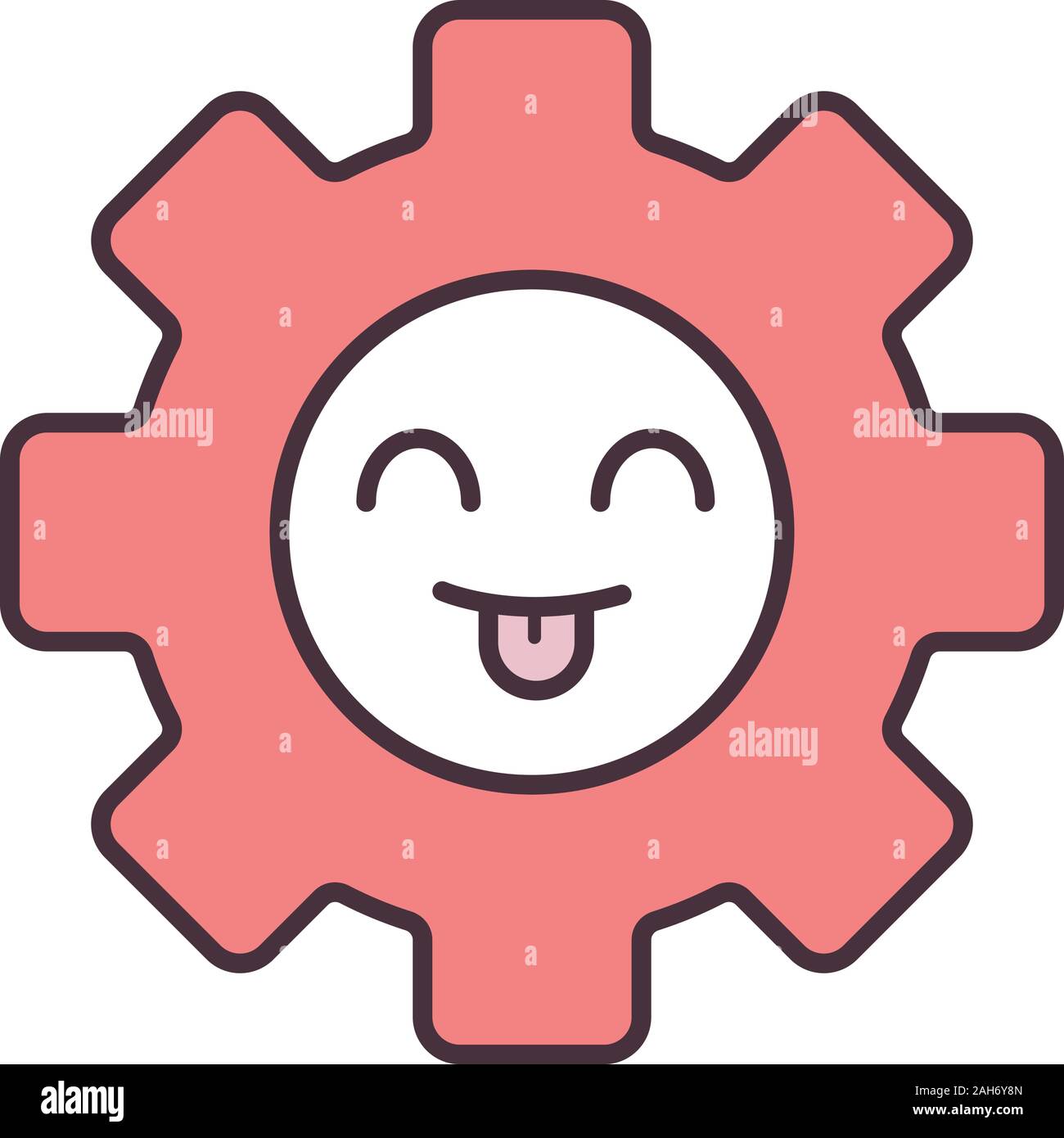 L'icône de couleur à crémaillère souriant. Heureux. Processus de ...