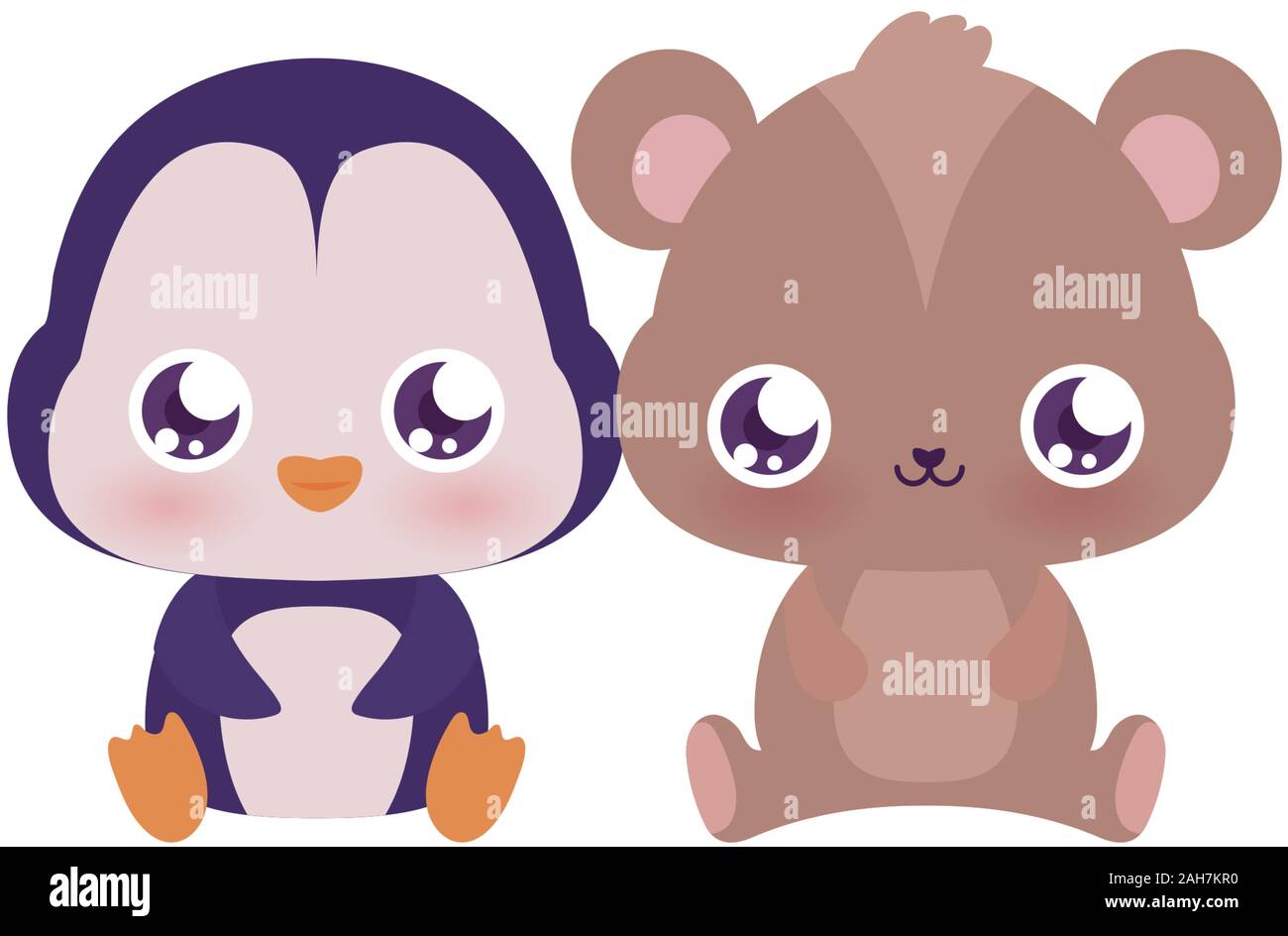 Pingouin et supporter la conception, dessins animés Animaux Kawaii cute ...