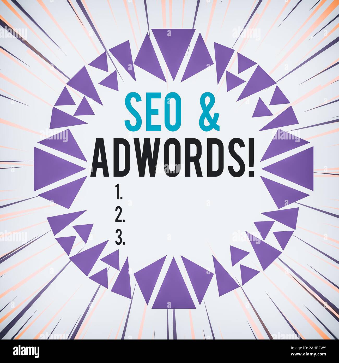 L'écriture de texte Word Seo et Adwords. Photo d'affaires mettant en ...