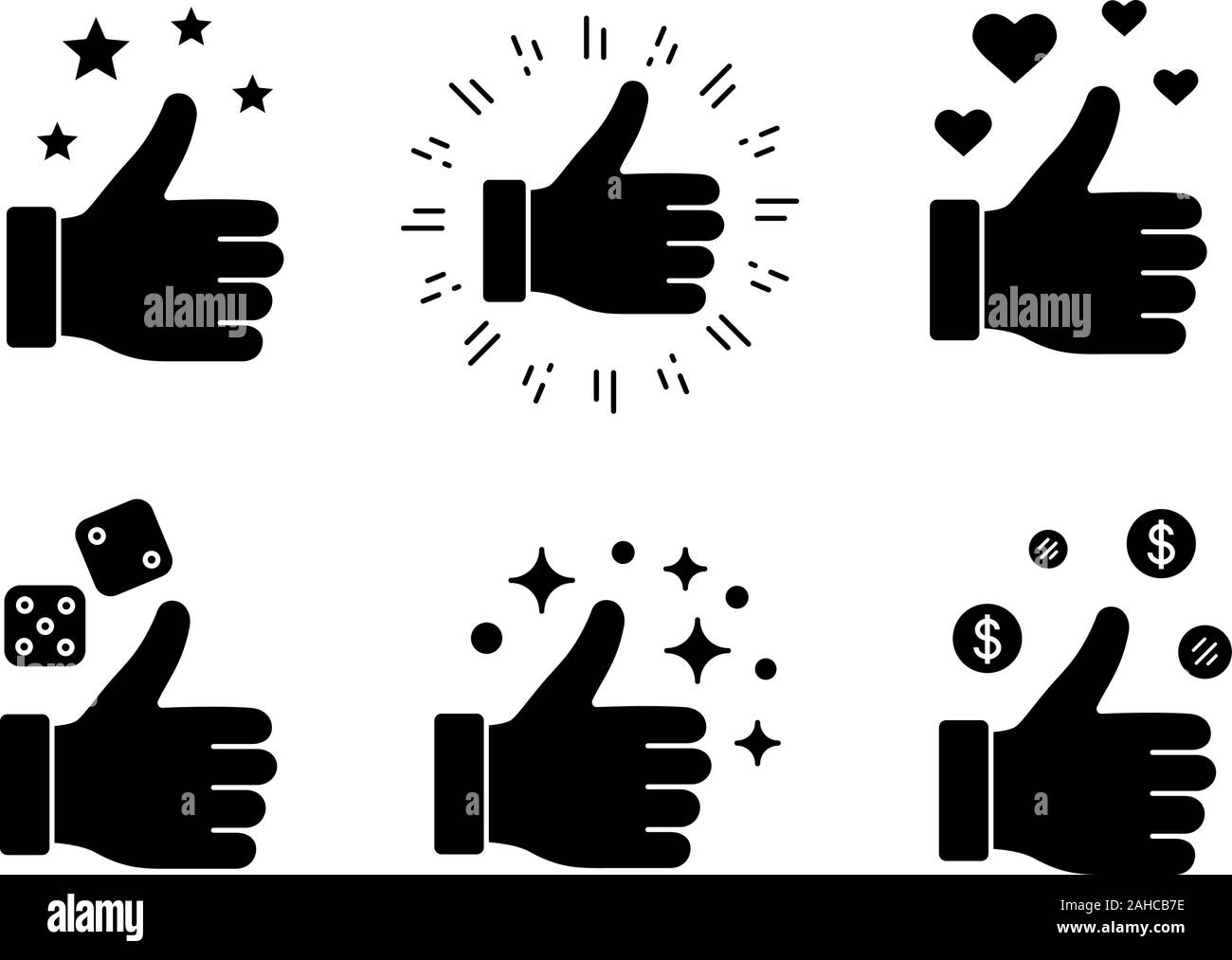 Comme l'ensemble des icônes de glyphe. Symboles de Silhouette. Bonne ...