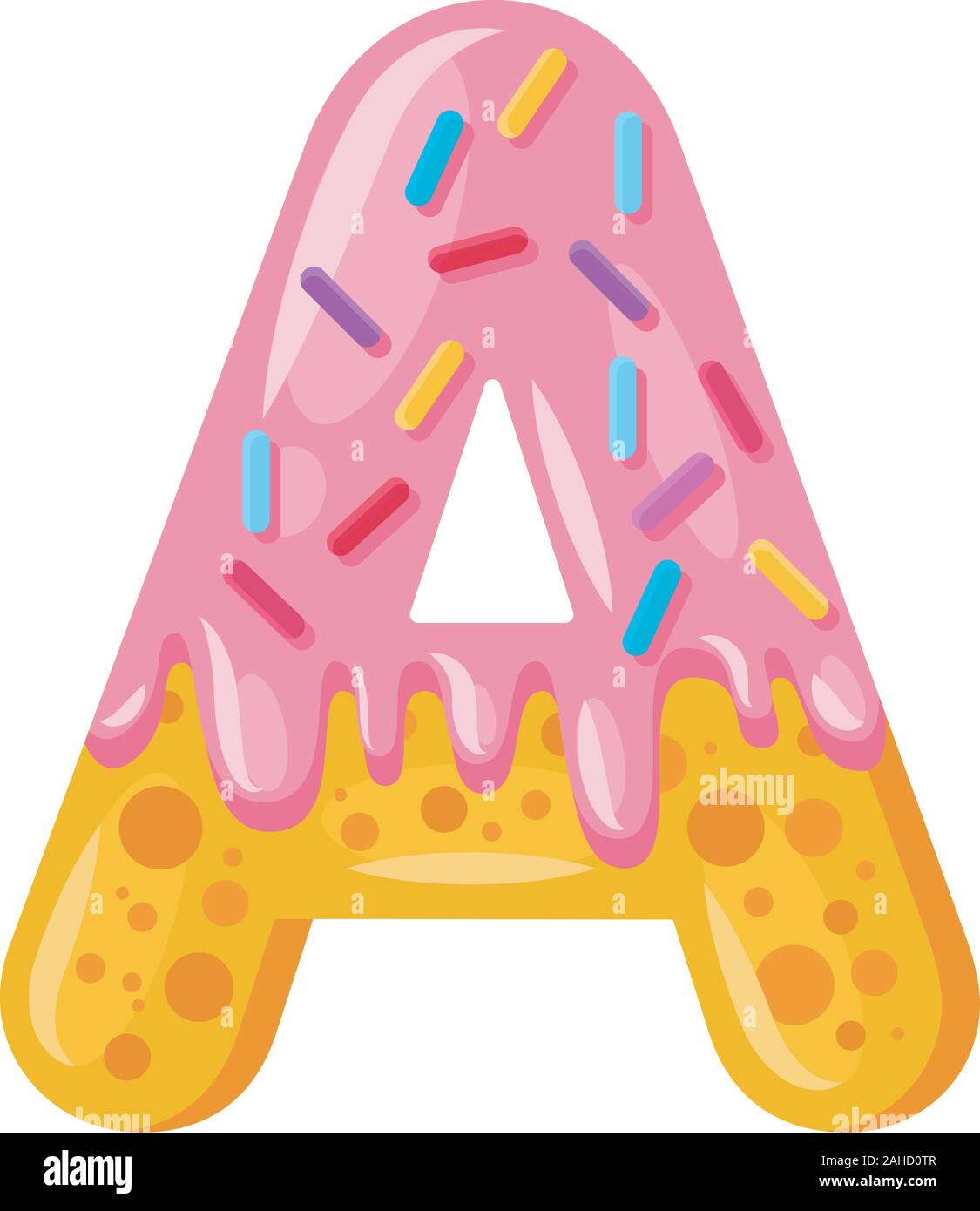 Letter donut font doughnut alphabet Banque de photographies et d’images ...