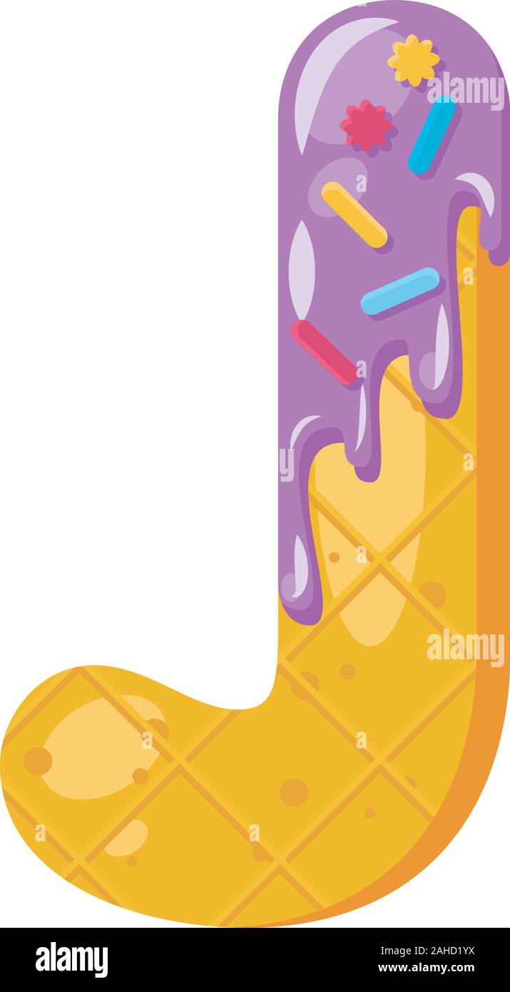 Letter j donut font doughnut alphabet Banque d'images vectorielles - Alamy