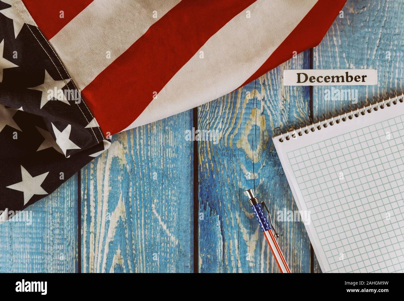 Décembre Mois Année civile United States of America symbole du drapeau ...