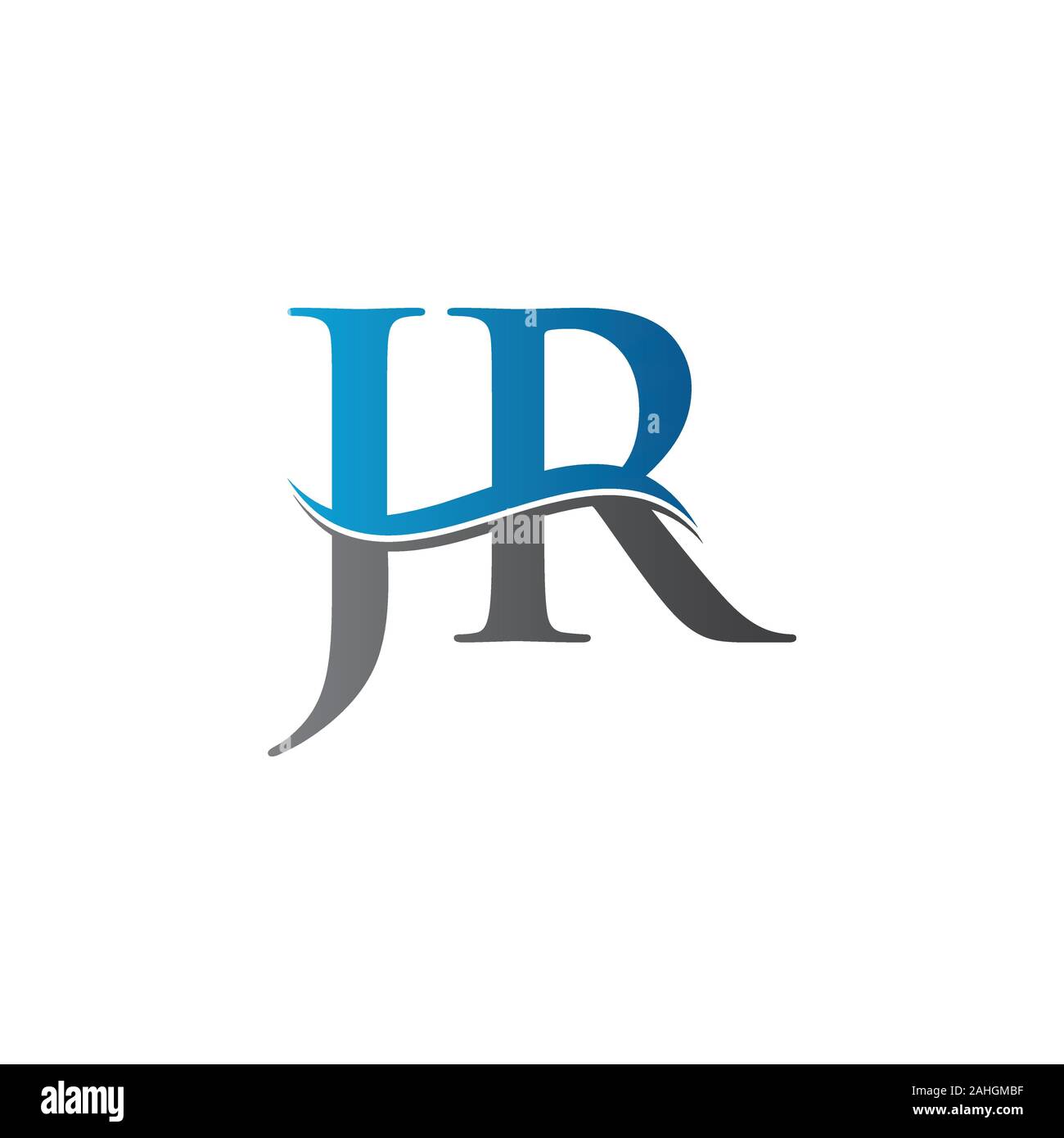 Lettre type JR Logo Design vector modèle. Résumé Lettre JR Logo Design ...