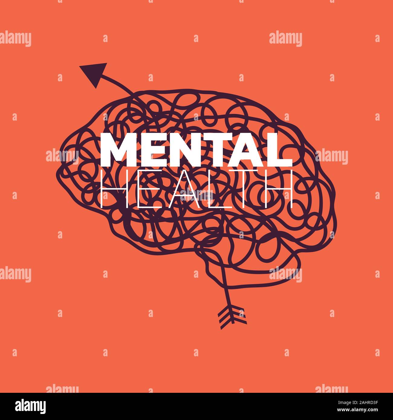 Santé mentale logo icône vecteur, le mois de la sensibilisation à la ...