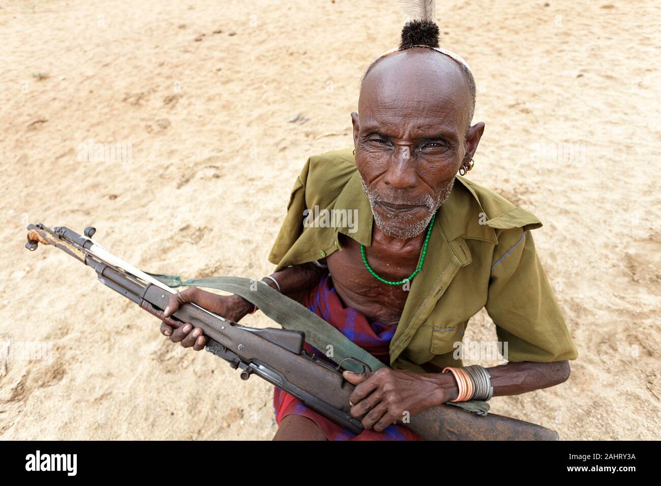 Portrait de guerrier turkana Banque de photographies et d’images à ...