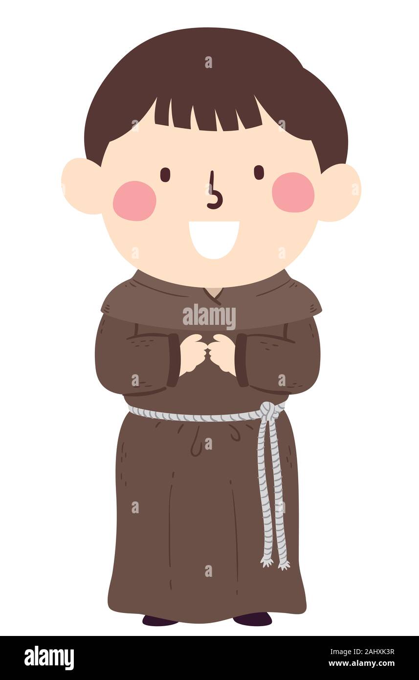 Jeune moine du moyen age Banque d'images détourées - Alamy