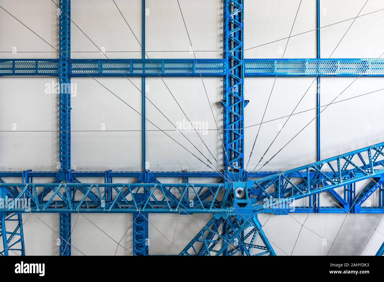 Détail structurel du Graf Zeppelin airship dans le musée Zeppelin de ...