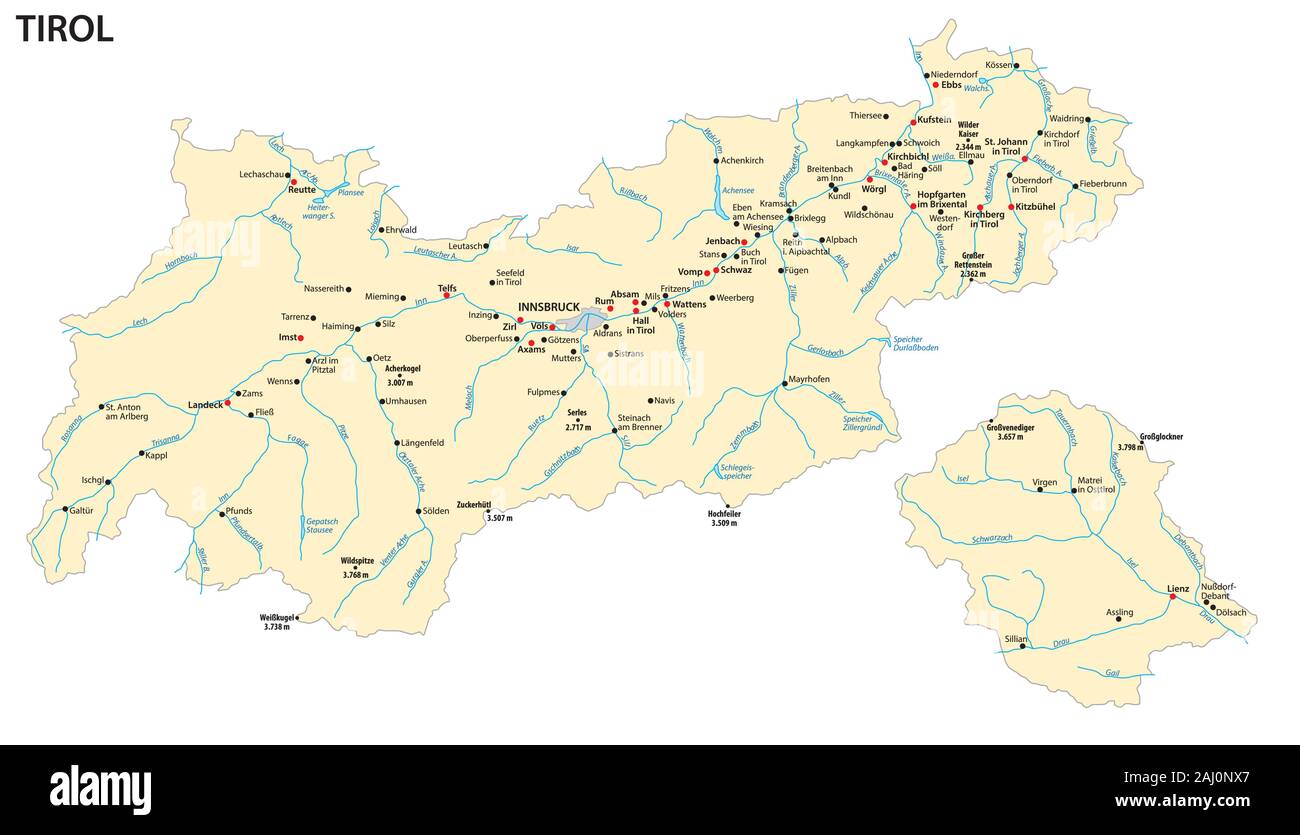 Alpes du tyrol Banque d'images vectorielles - Alamy