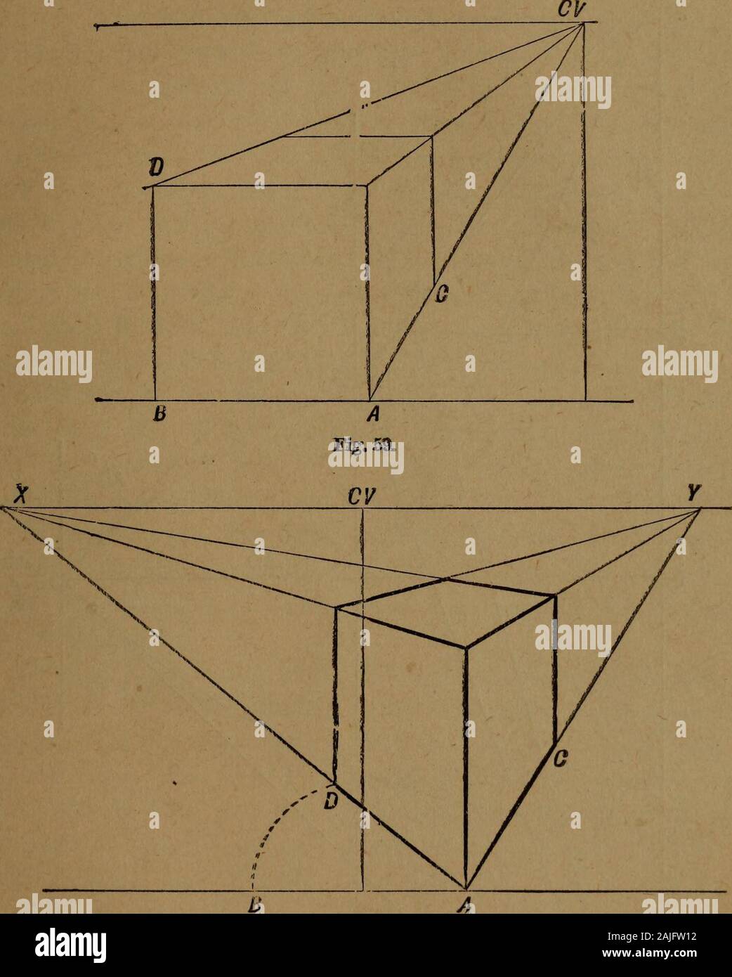 One point perspective drawing Banque de photographies et d’images à ...