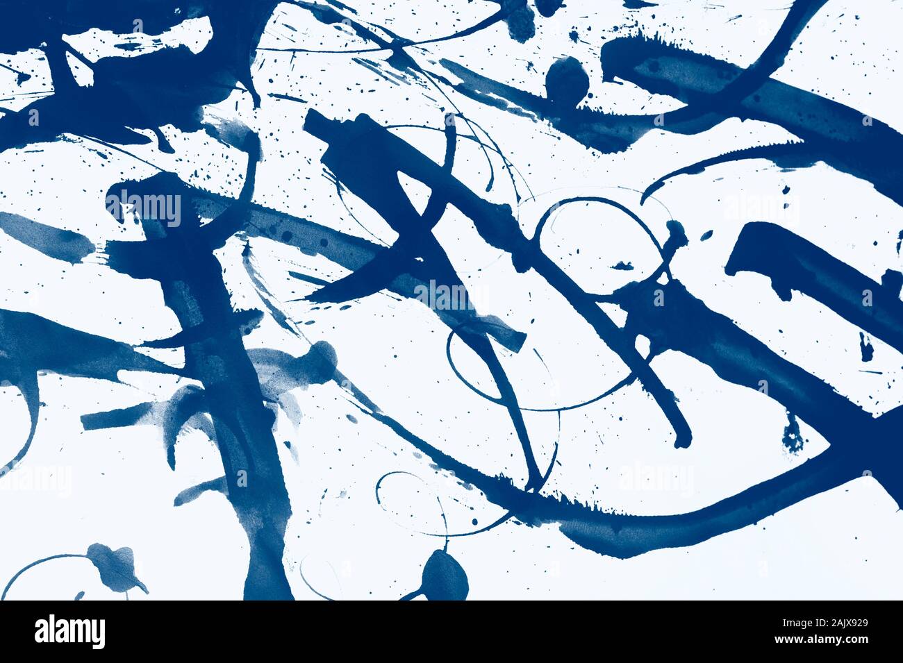 Blue dry brush stroke background Banque de photographies et d’images à ...