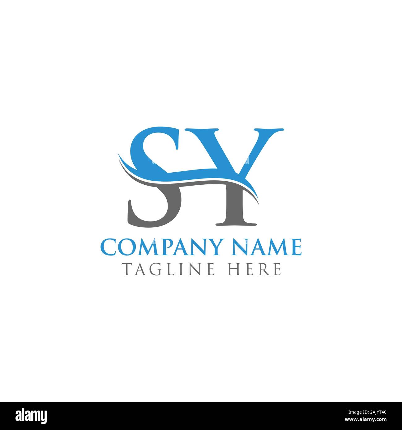 Lettre initiale SY Logo Design Vector Modèle. Conception de Logo Lettre ...