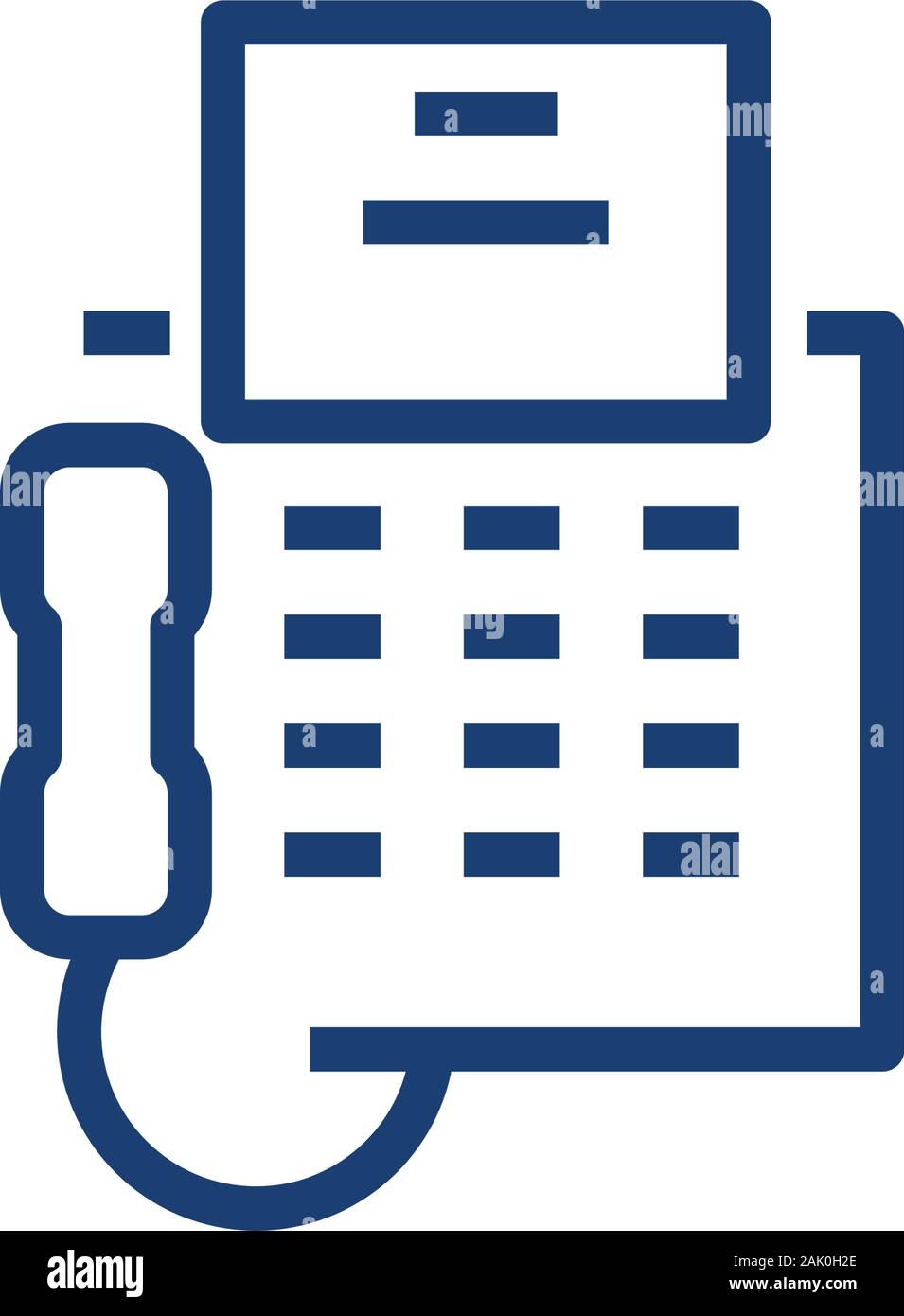 Fax avec téléphone et papier design, un message courriel courrier ...