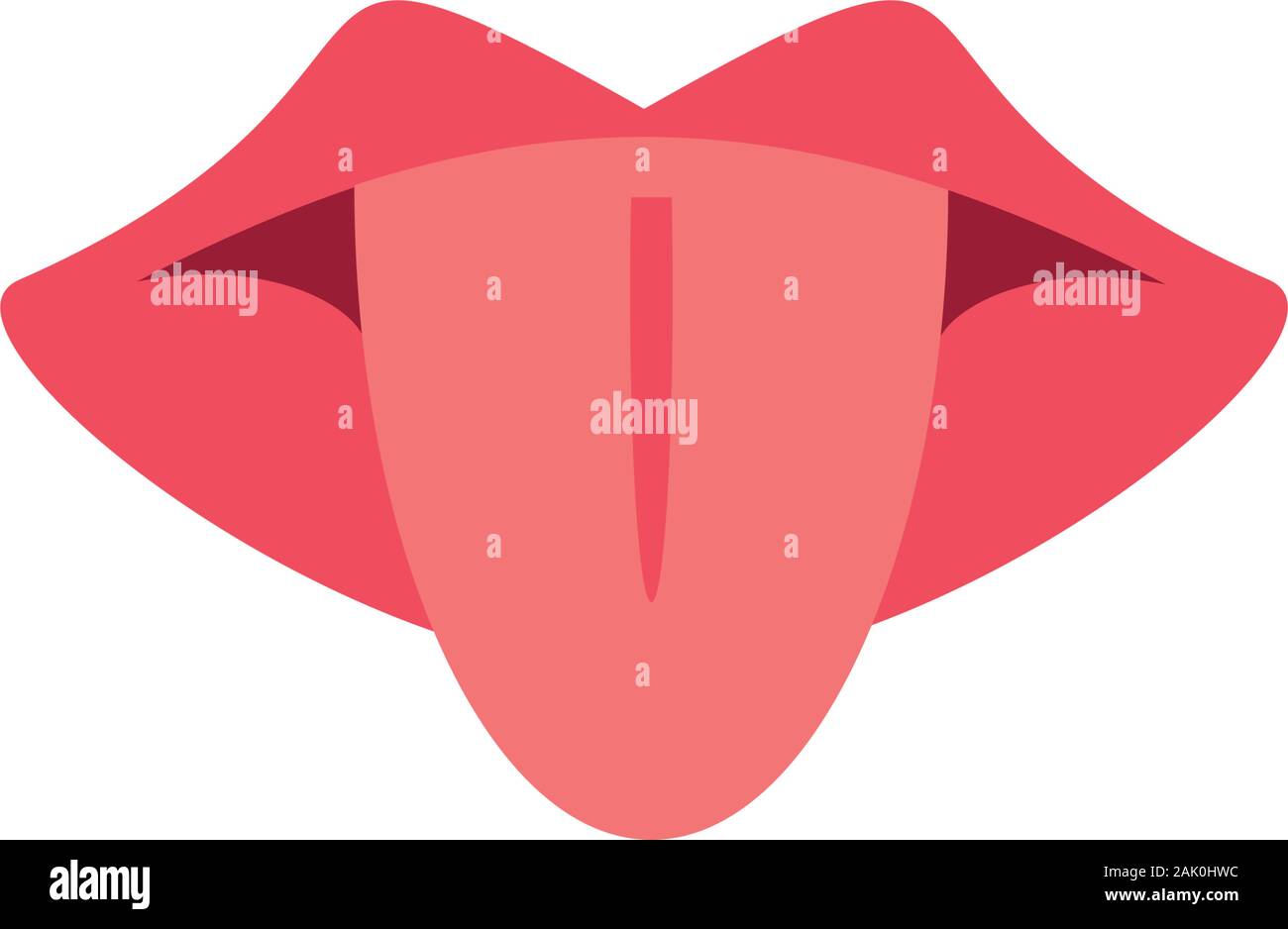 La bouche avec de l'icône de la langue design, corps humain personne ...