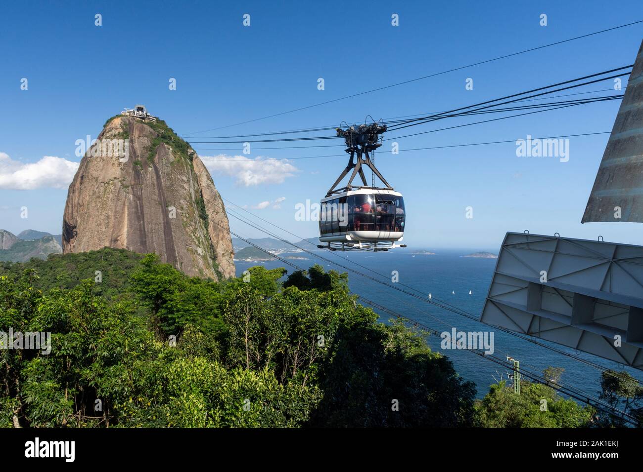 Belle vue depuis le téléphérique de la Montagne du Pain de Sucre à la ...
