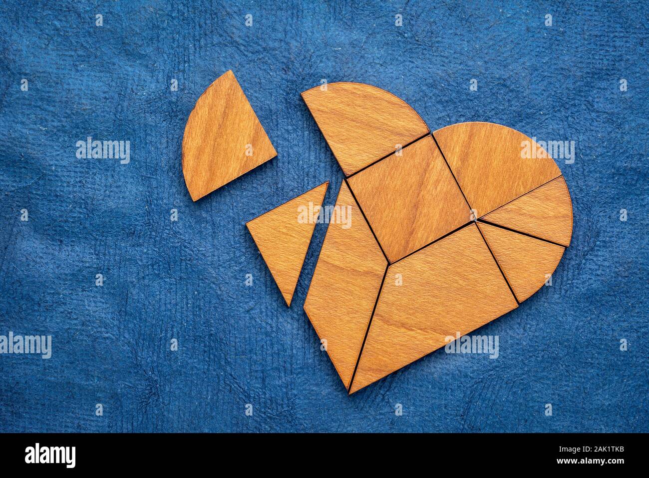 Tangram de coeur Banque de photographies et d’images à haute résolution ...