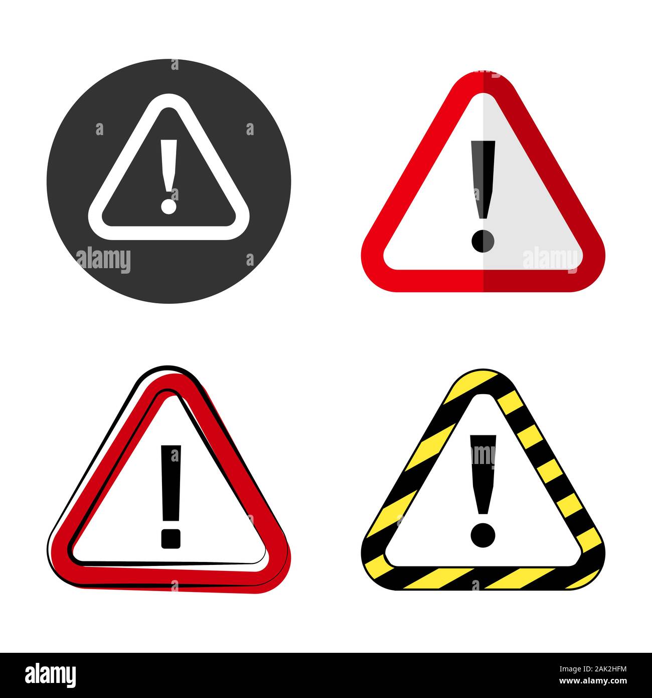 Des signes d'attention collection. Attention, les symboles de danger ou ...