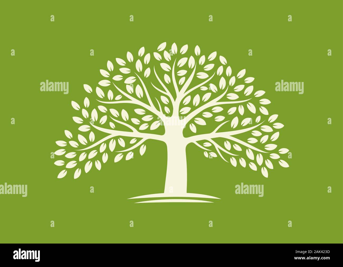 Arbre Généalogique Logo Ou Létiquette Lécologie La Nature Vector