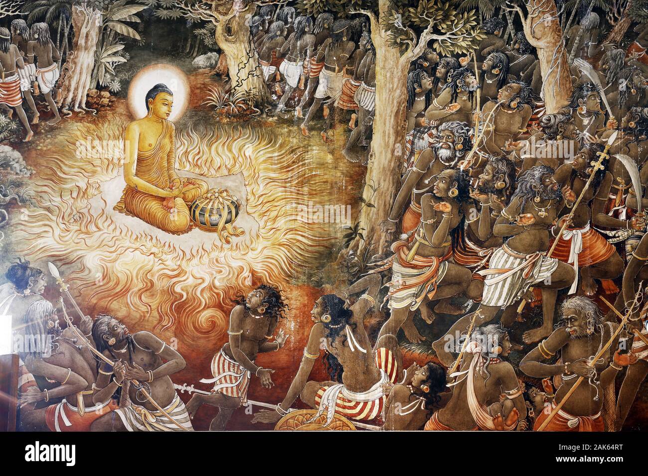 Colombo : buddhistischer Tempel Kelaniya Raja Maha Vihara, Wandbild von ...