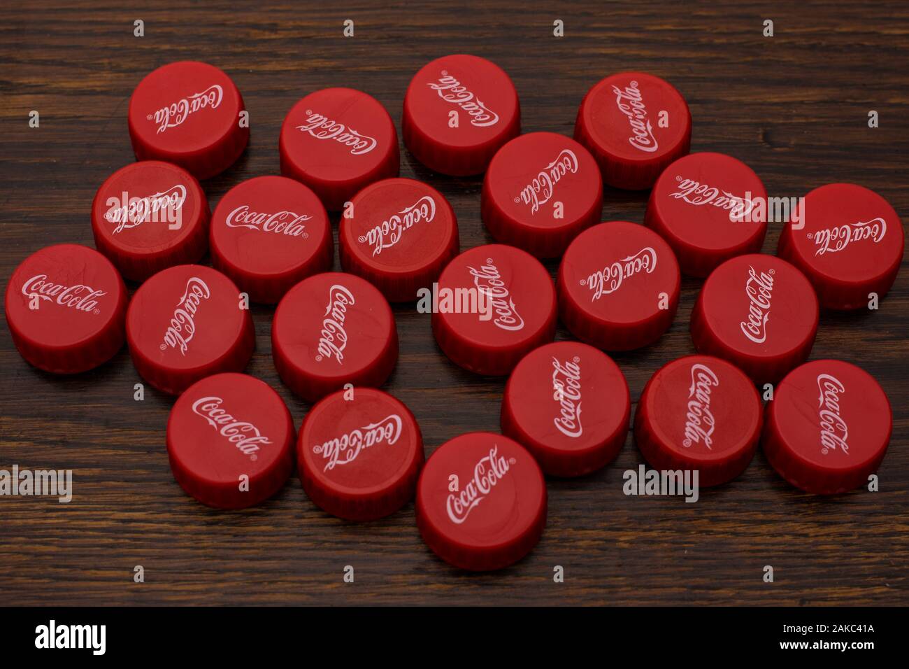 Capsules de bouteilles de coca cola Banque de photographies et d’images ...