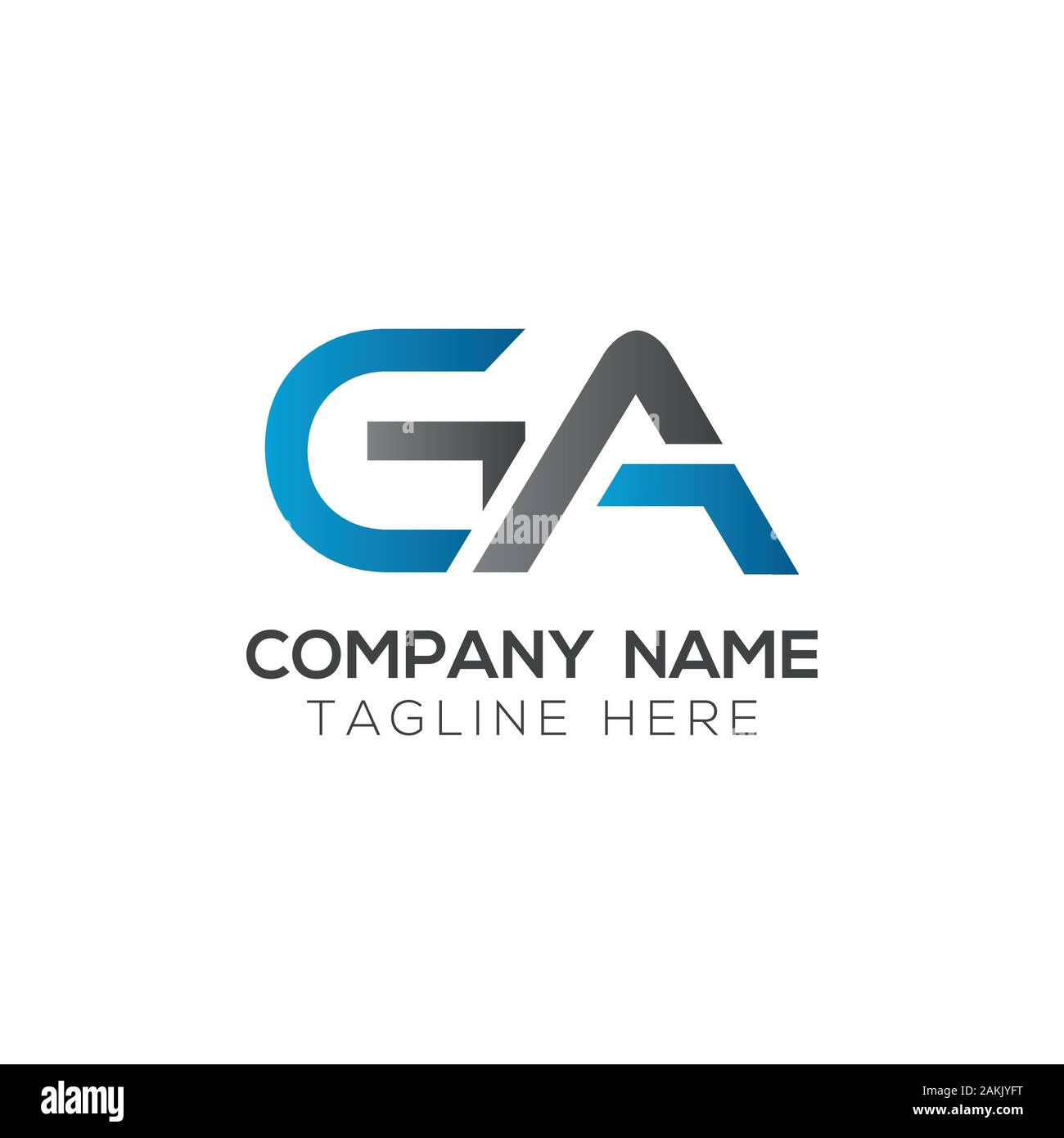 GA Initial Lettre Logo mixte. GA lettre Type Logo Design vector modèle ...