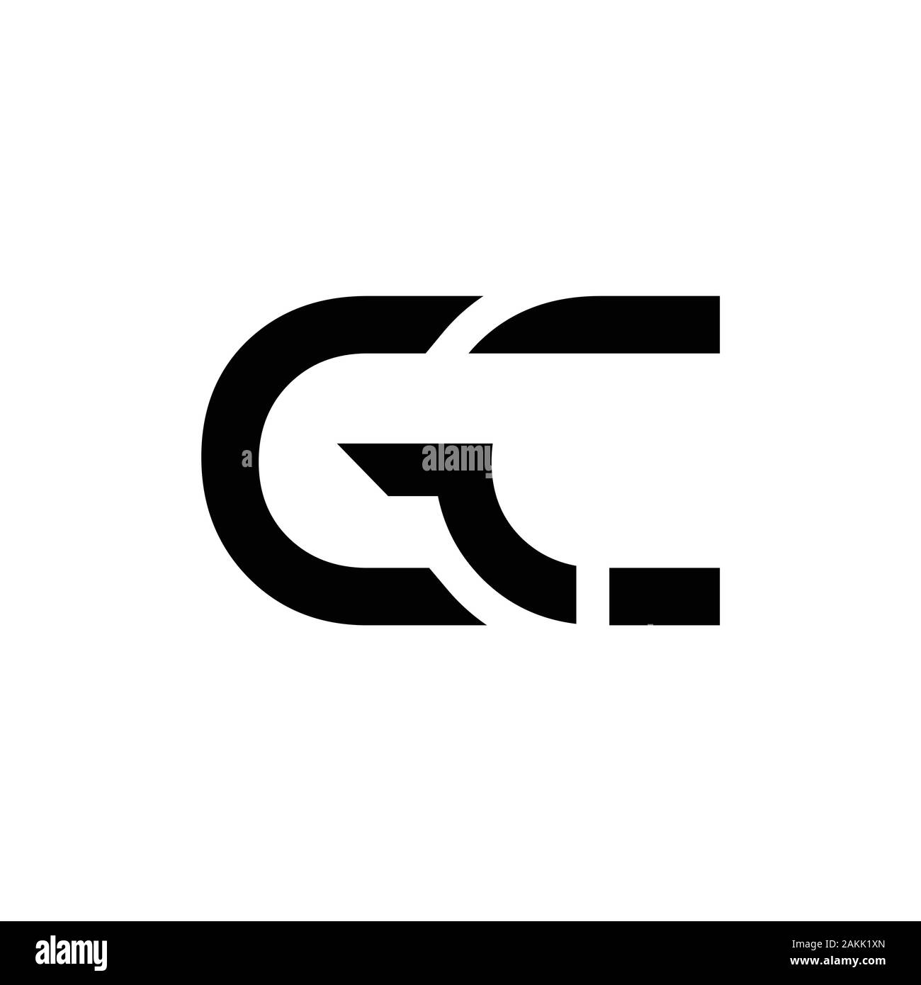 GC Initial Lettre Logo mixte. GC lettre Type Logo Design vector modèle ...