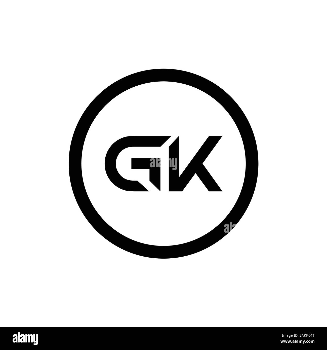 GK initiale Lettre Logo mixte. GK lettre Type Logo Design vector modèle ...