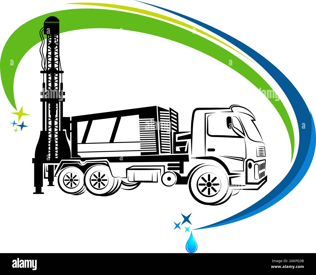 Forage de puits logo Banque de photographies et d’images à haute ...