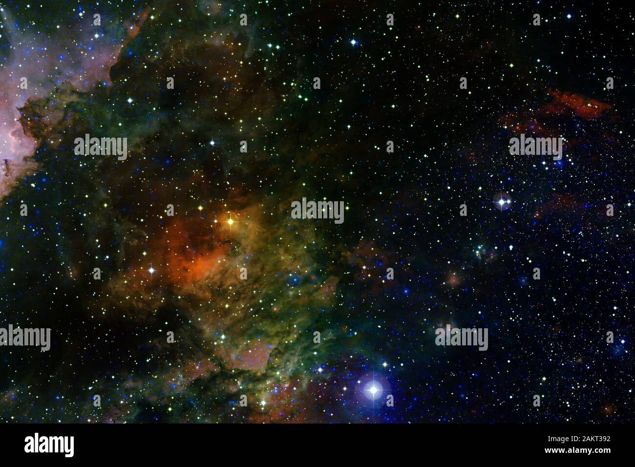 L'espace profond art. Starfield stardust, nébuleuse et Galaxie ...