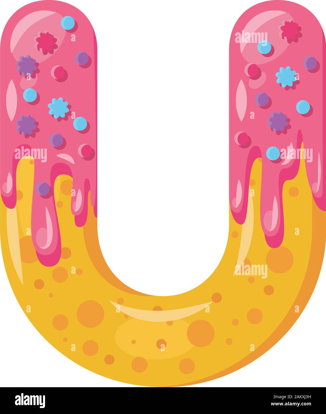 Letter donut font doughnut alphabet Banque de photographies et d’images ...