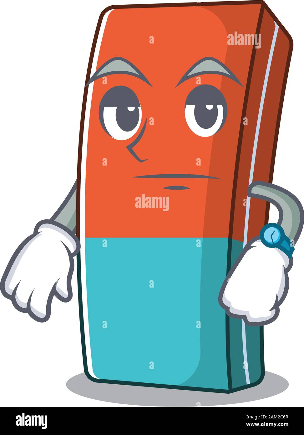 motif de caractère de dessin animé de gomme sur un geste en attente ...