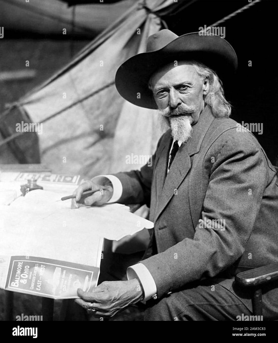Buffalo bill cody wild west show Banque d'images noir et blanc - Alamy