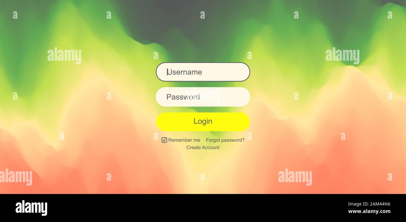 L'interface utilisateur de connexion. Design moderne pour l'écran de l ... L'interface utilisateur de connexion. Design moderne pour l'écran de l ...