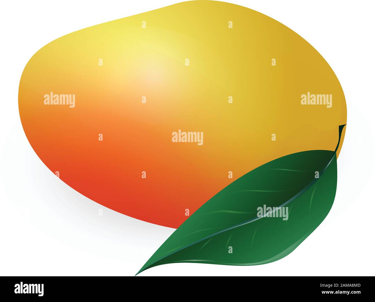 Icône de mangue entière. Dessin animé d'une icône vectorielle de mangue ...