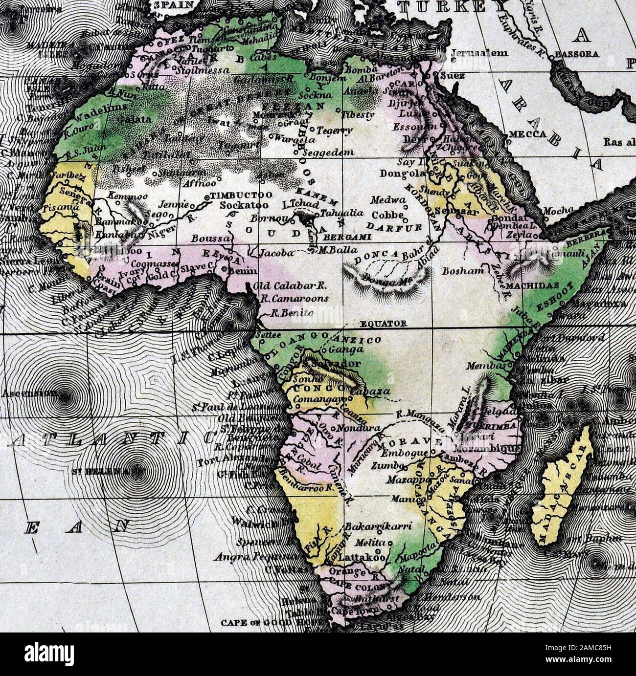 Carte de l'afrique coloniale avec madagascar Banque de photographies et ...