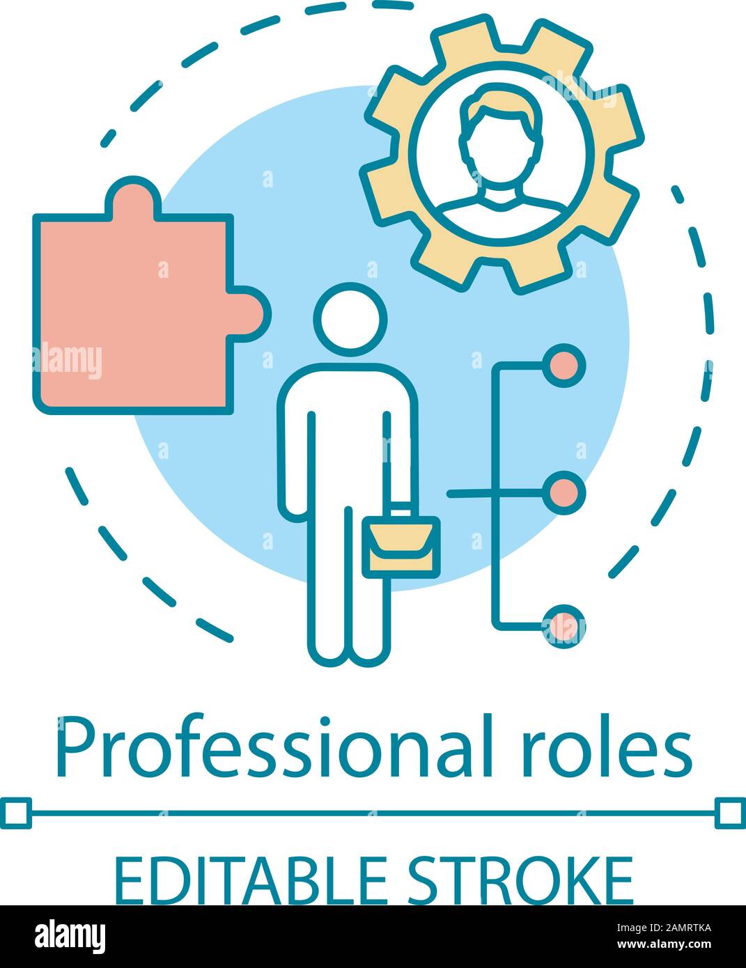 Roles and responsibilities icon vector vectors Banque de photographies ...