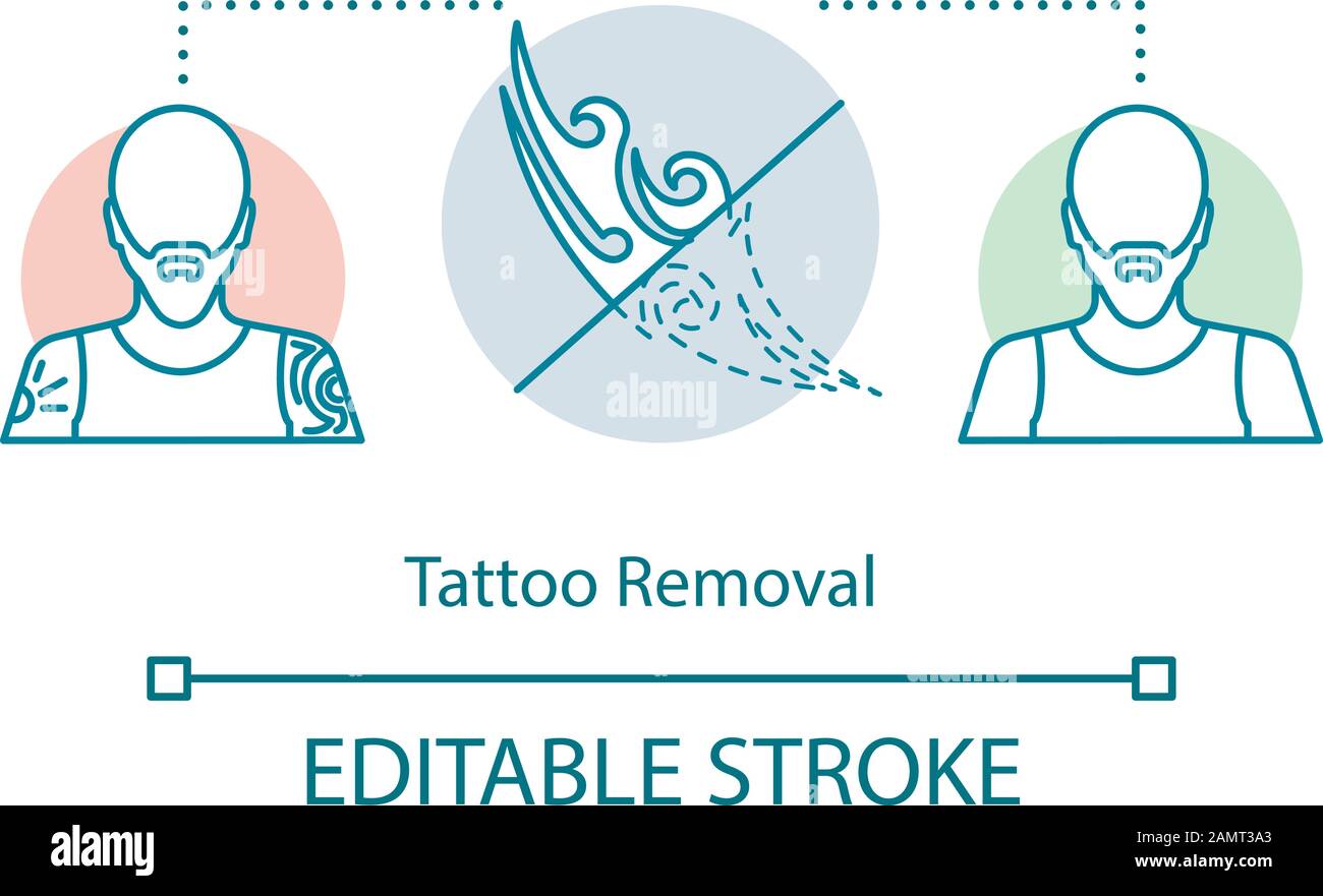 Icône De Concept De Suppression De Tatouage Procédure De Dépose