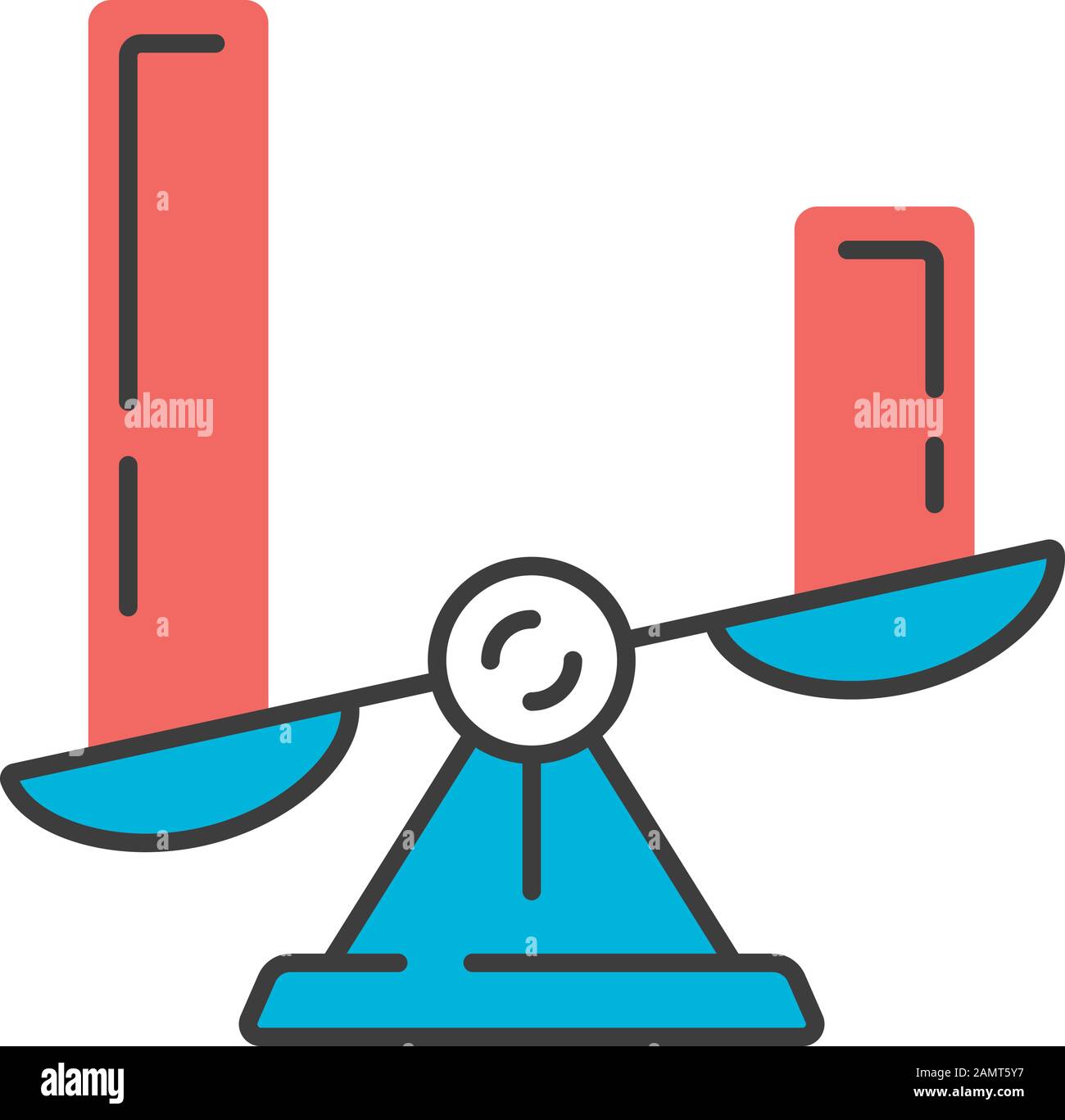 Icône de couleur du diagramme de comparaison. Schéma du cluster ...