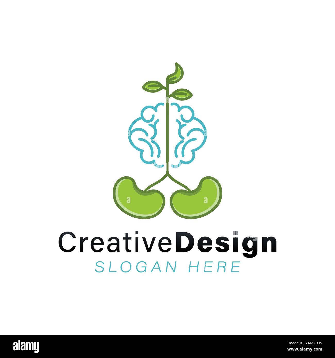 Idées de logo de graine de germe. Logo inspiration. Illustration Du ...