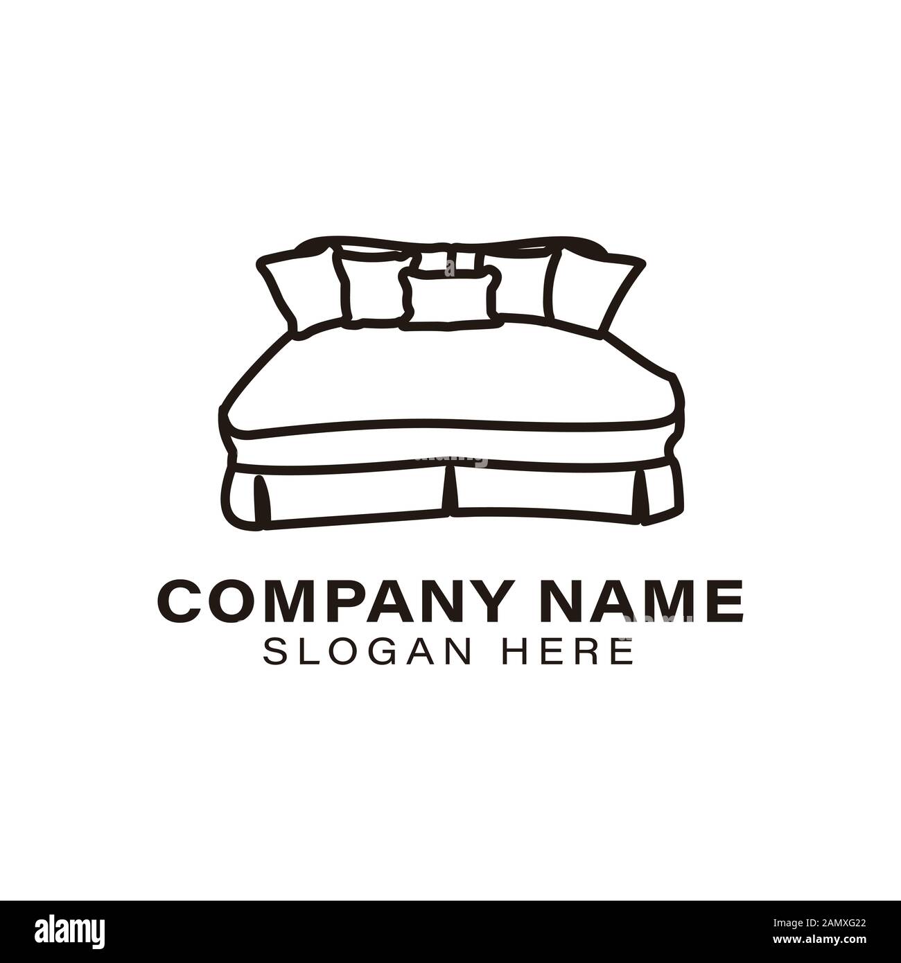 Idées de logo de lit. Logo inspiration. Illustration Du Vecteur De ...